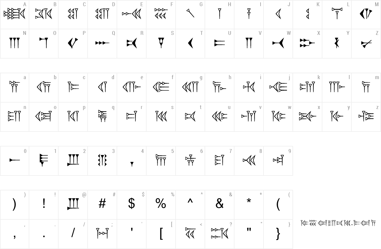 Easy Cuneiform Font