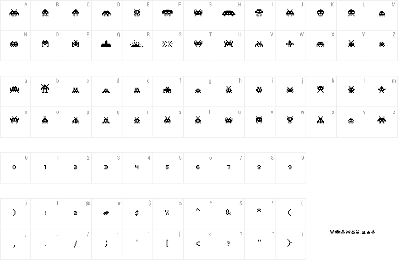 Pixel Invaders Font