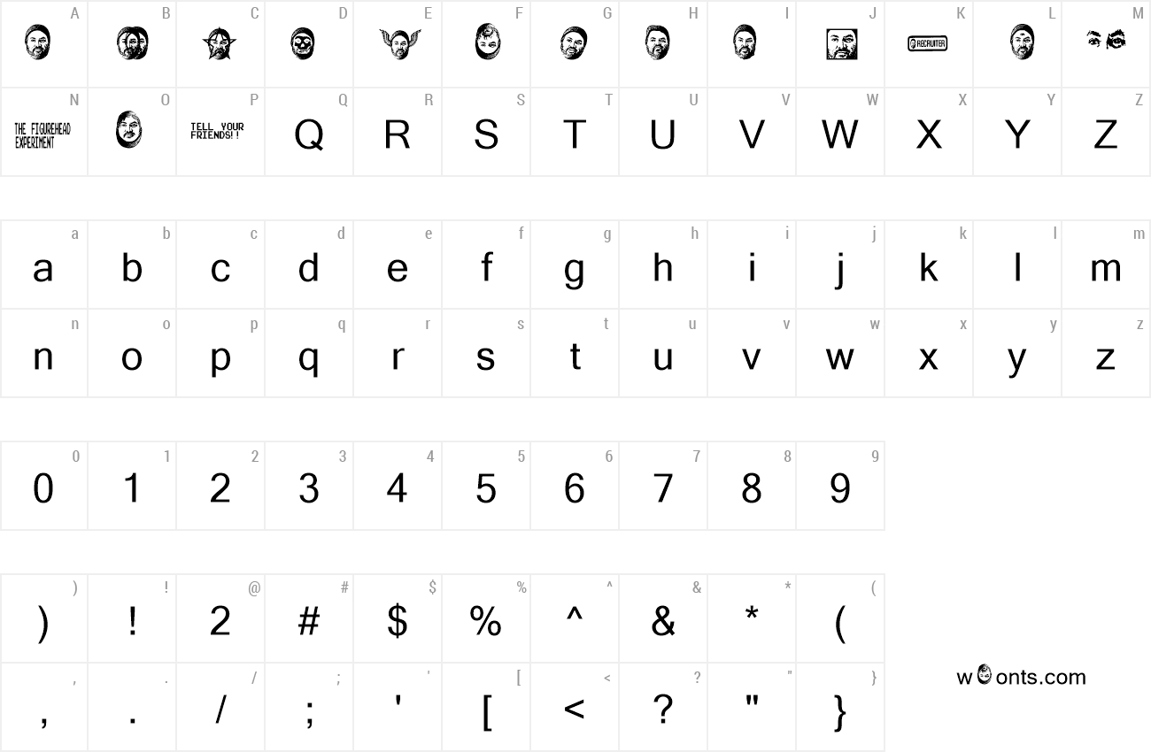 figurehead experiment Font