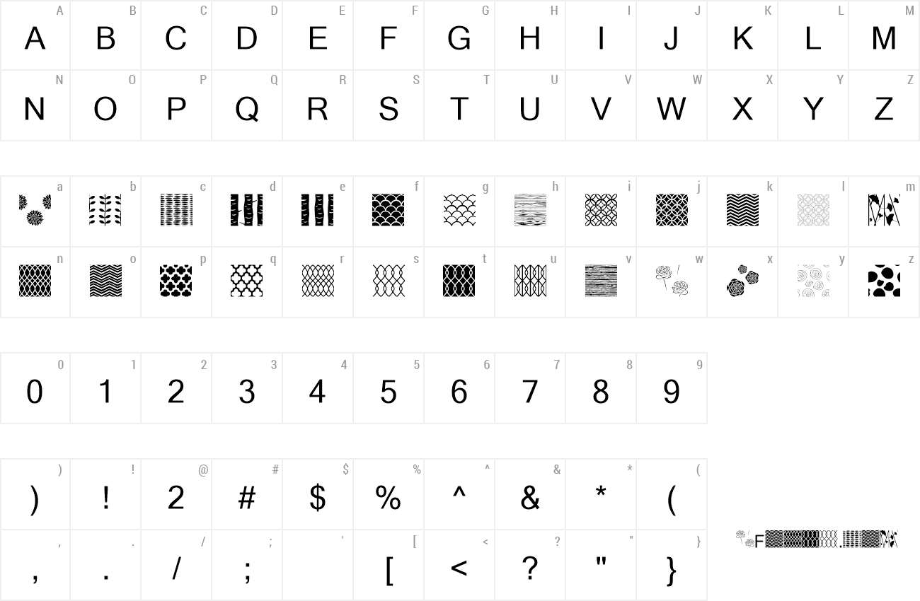 Peoni Patterns Font