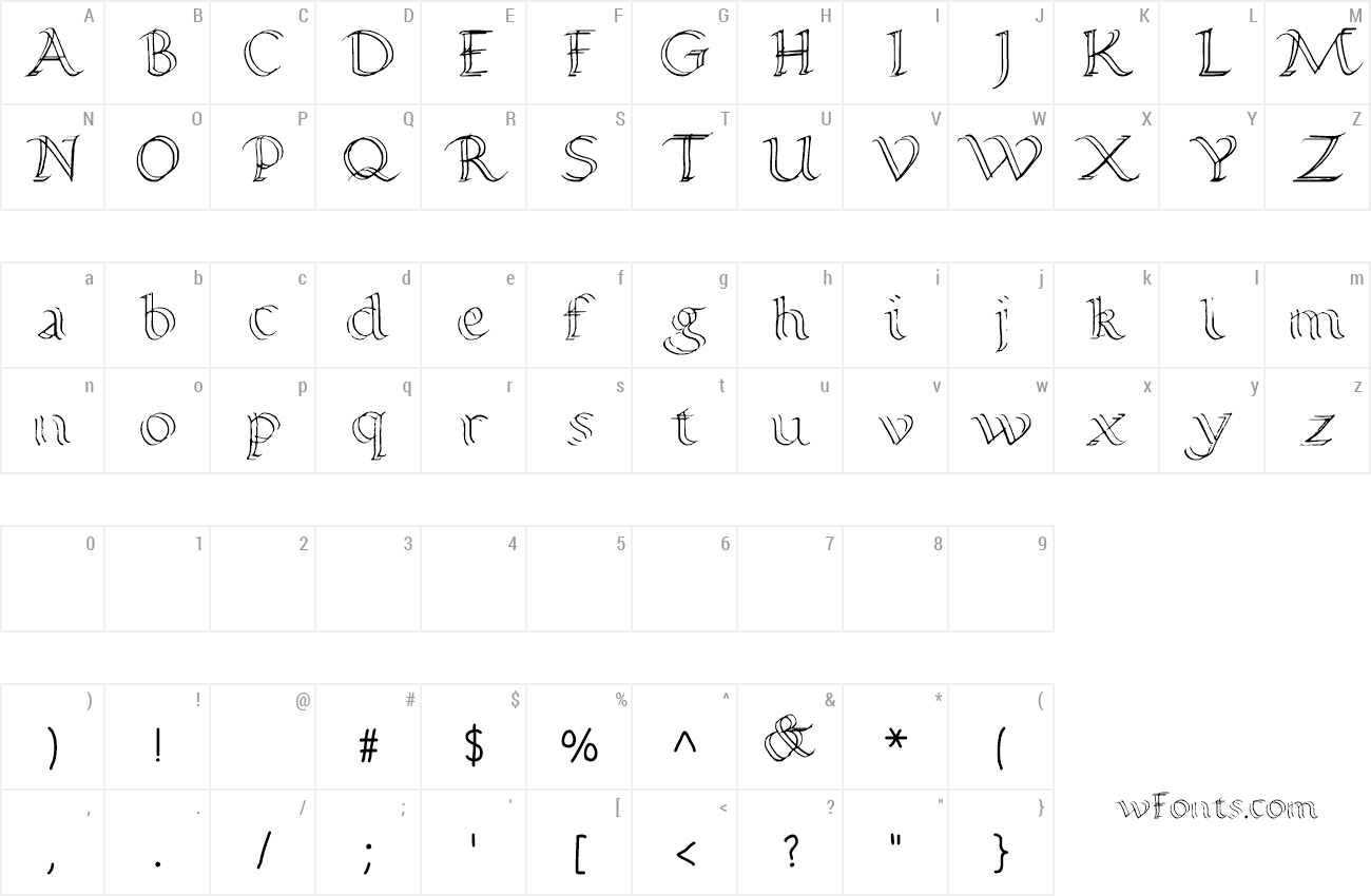 Calligraphy Double Pencil Font