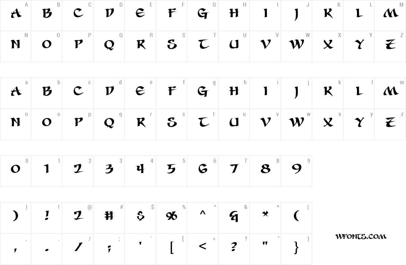 Seven Swordsmen BB Font
