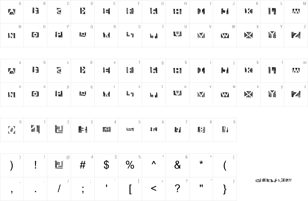 negative Font