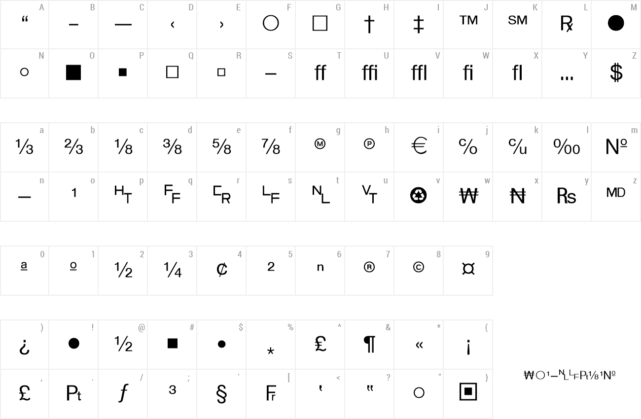 WP TypographicSymbols Font