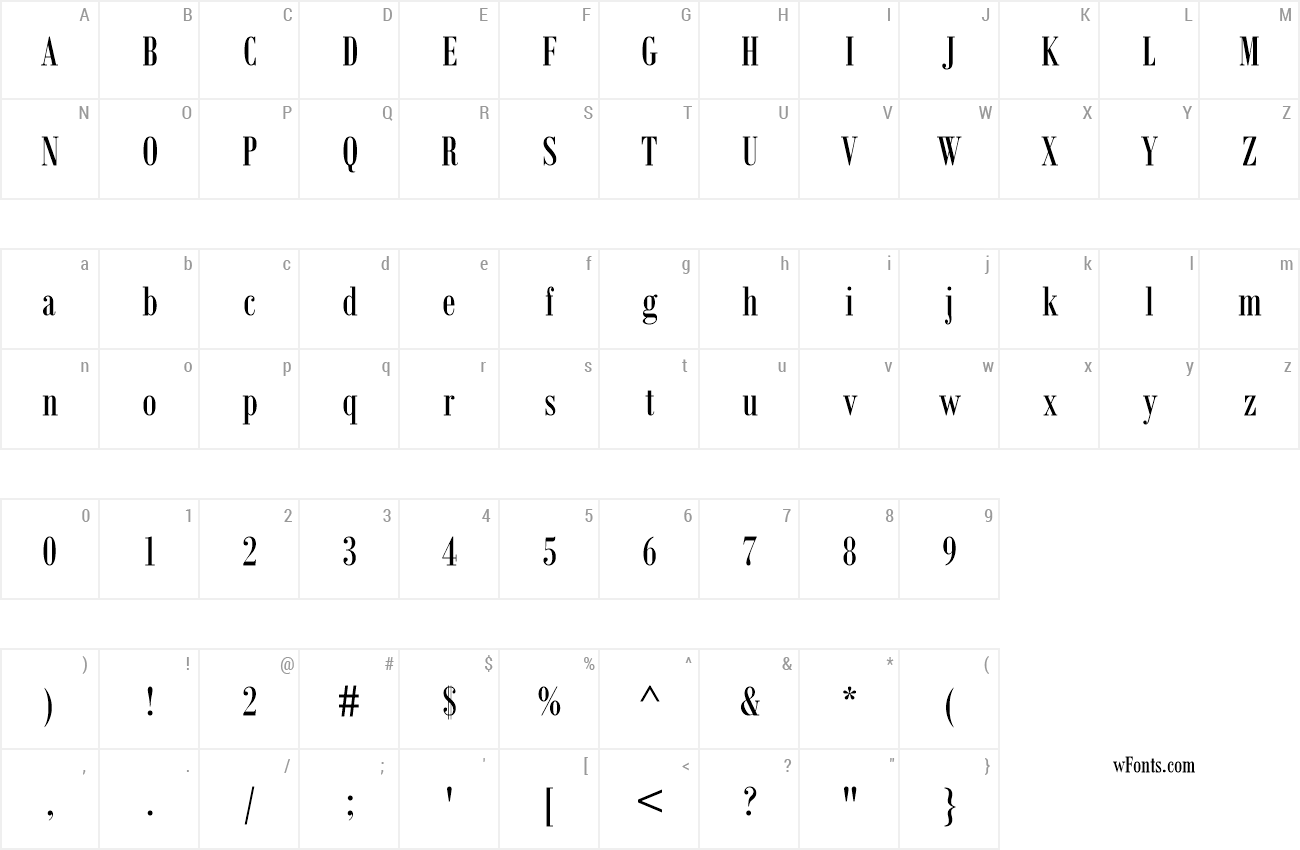 Bodoni MT Condensed Font