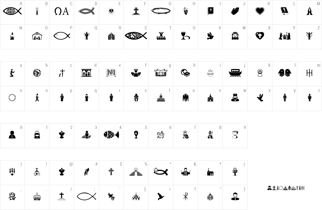 Christian Icons Font