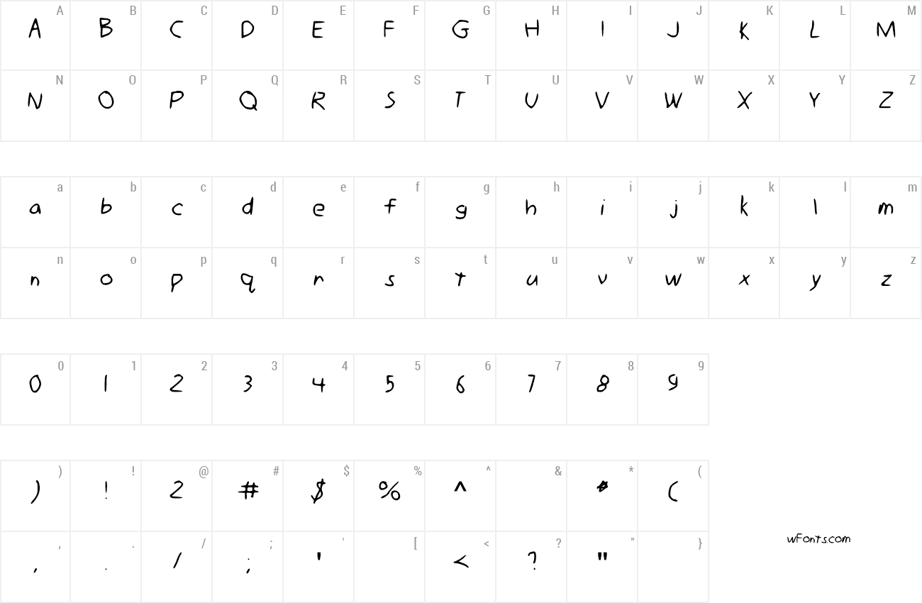Gimp_Mousewriting Font
