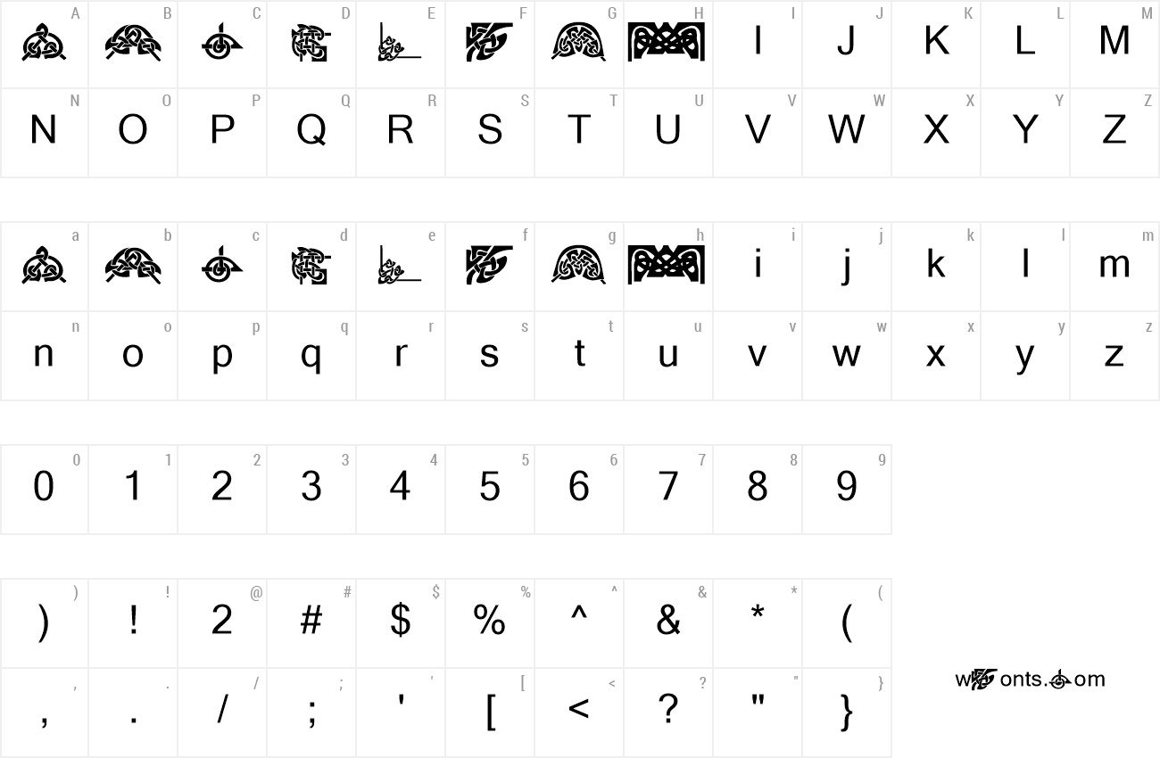 KR Keltic Four Font