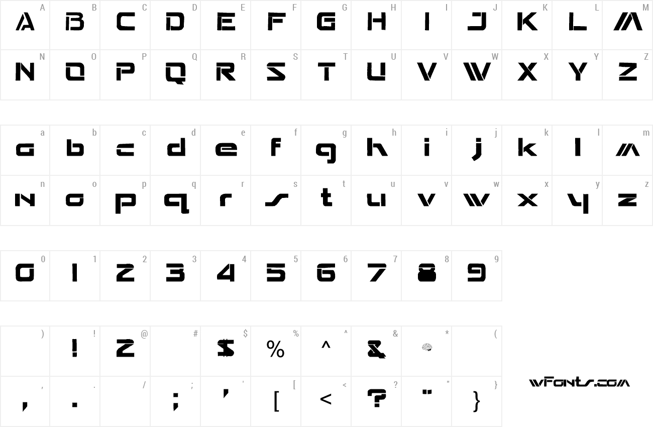 Seperated Font
