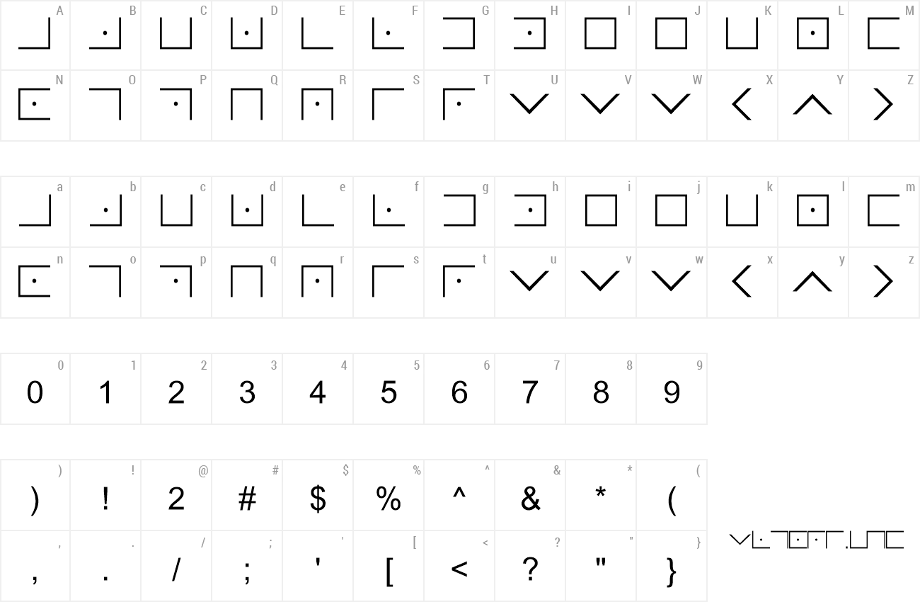 Illuminati Masonic Cipher Font