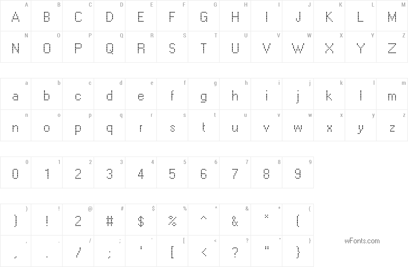 Windows Dots Font