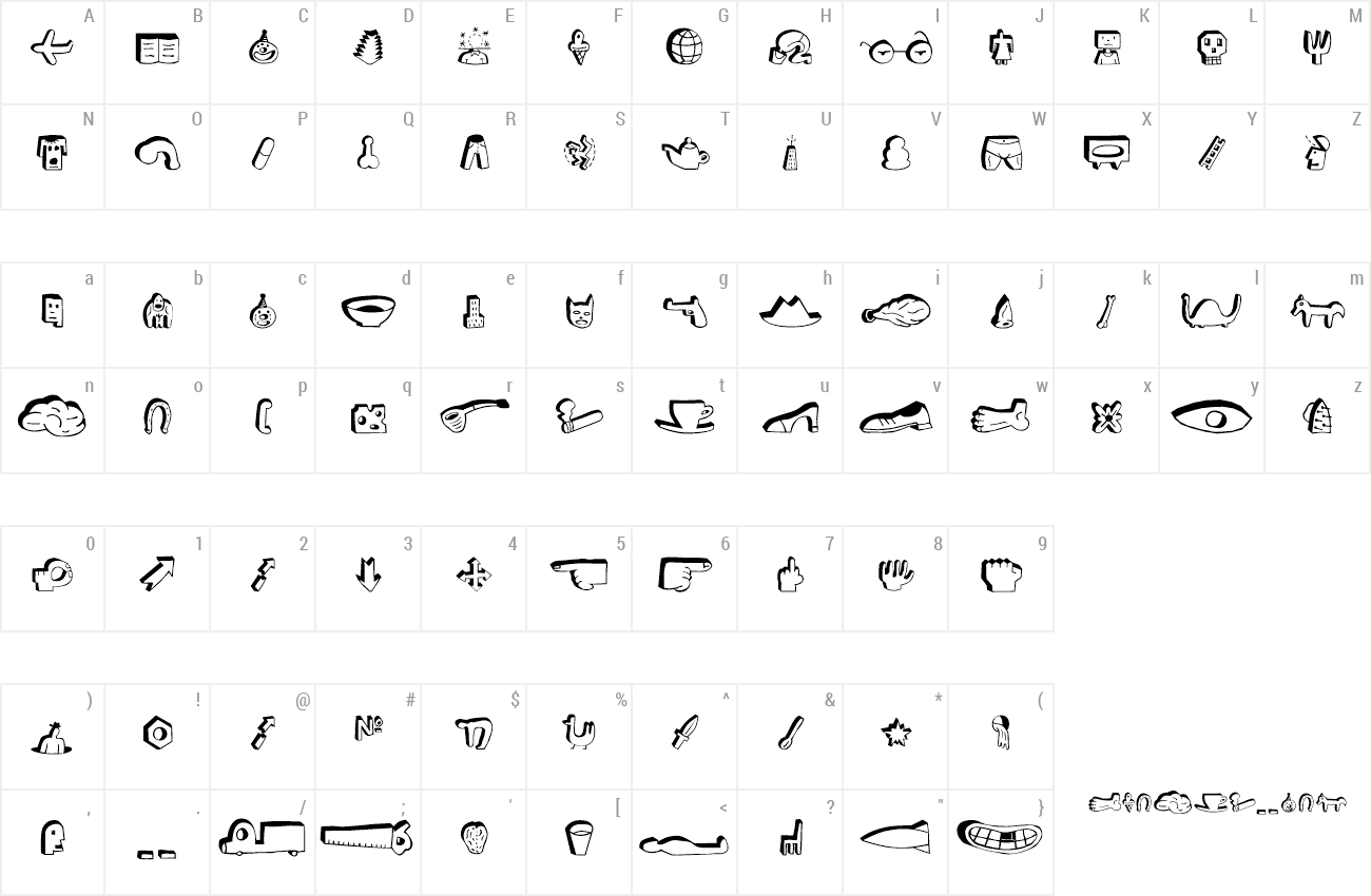 BlockheadIllustDarkSide Font