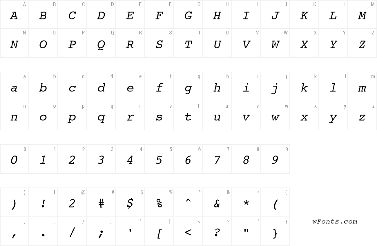 Courier10 WGL4 BT Font
