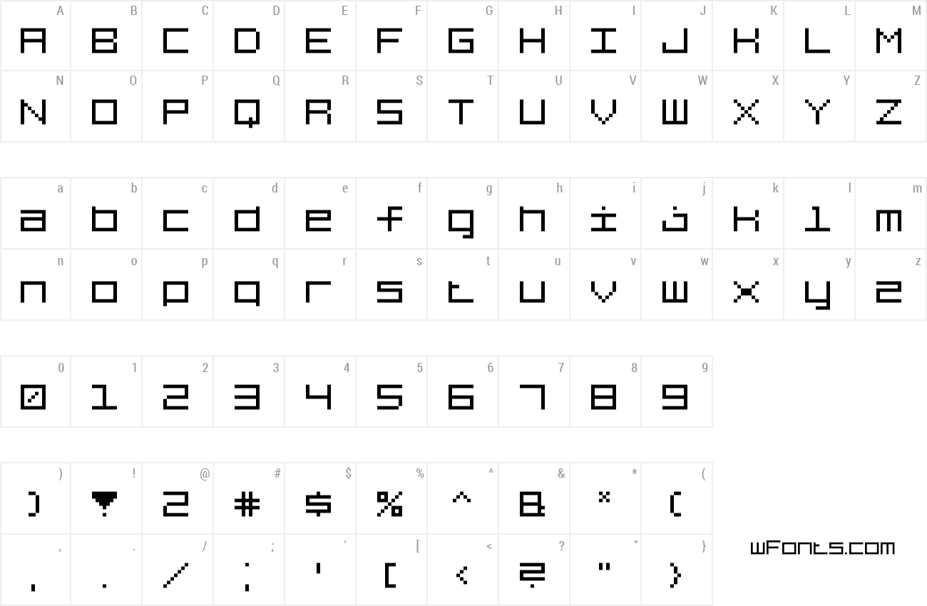 7 Squared Font