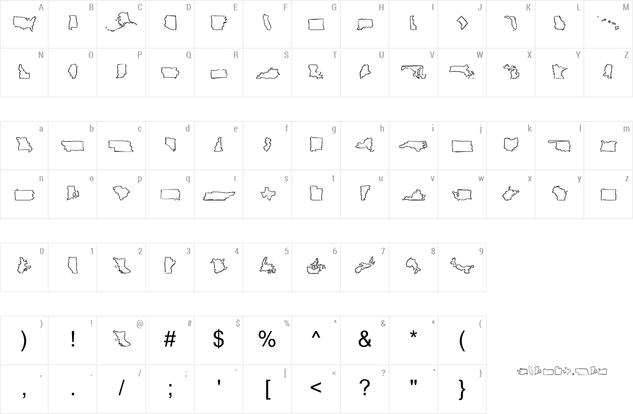 Mini Pics Borderline Loose Font