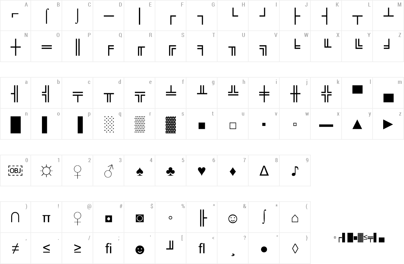Missing Key Font