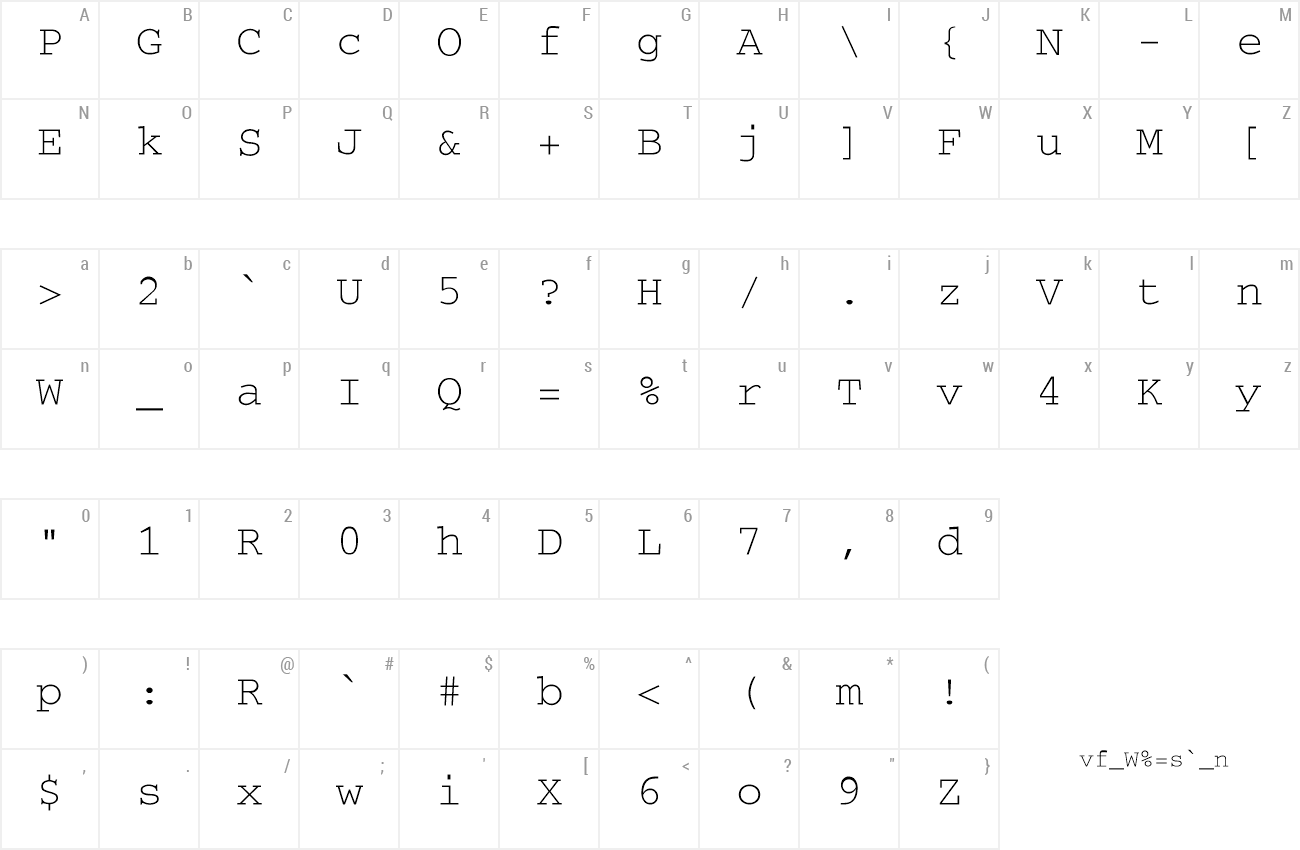 SecretCode-Normal Font