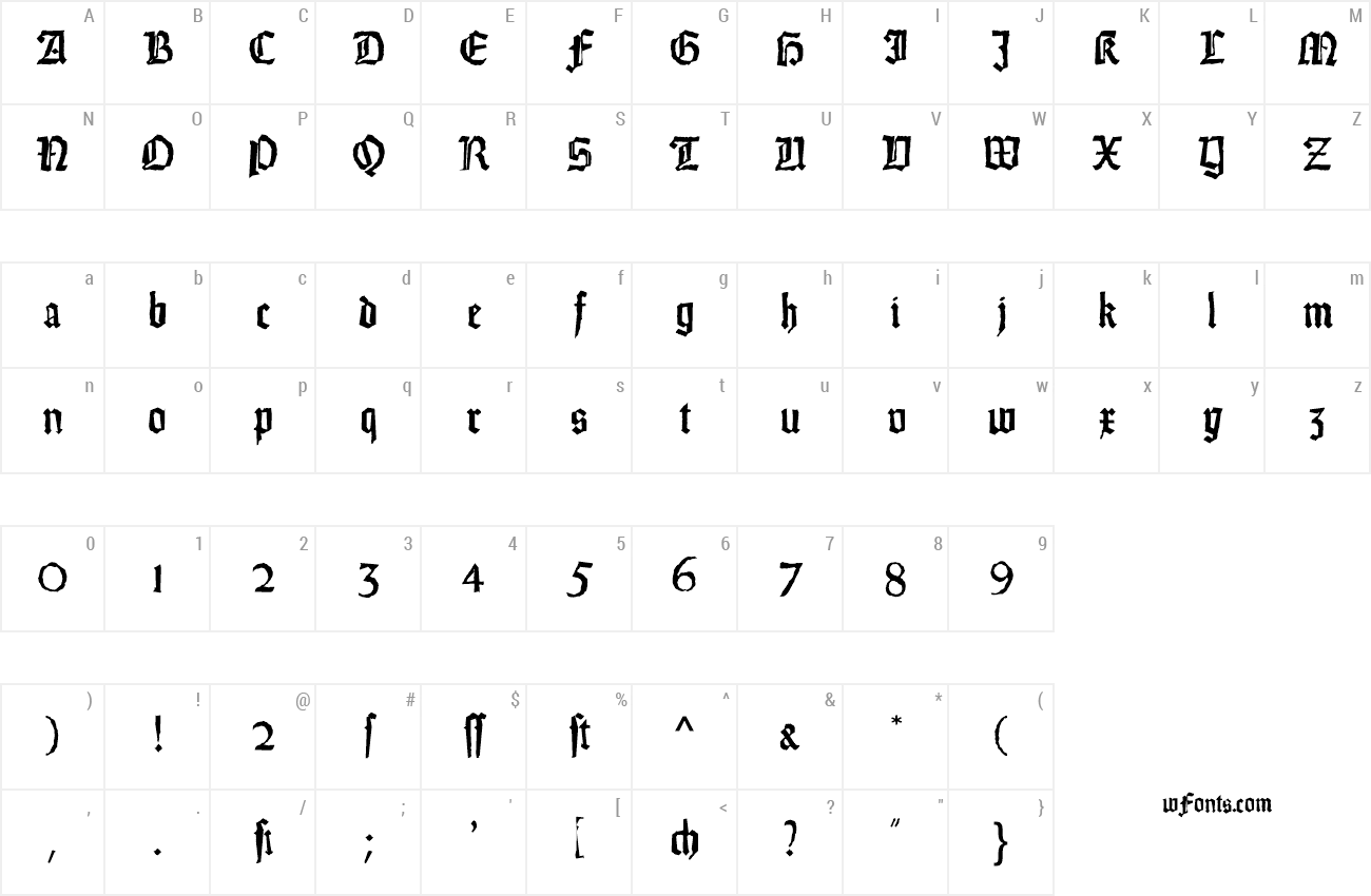Weiss-Gotisch-Random Font