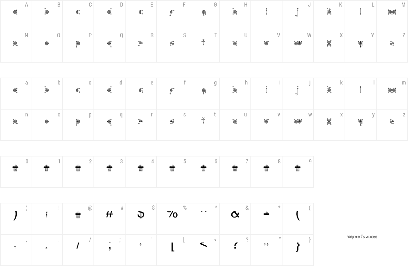 alien crop circles Font