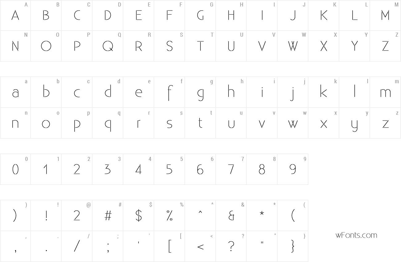 Existence Stencil Light Font