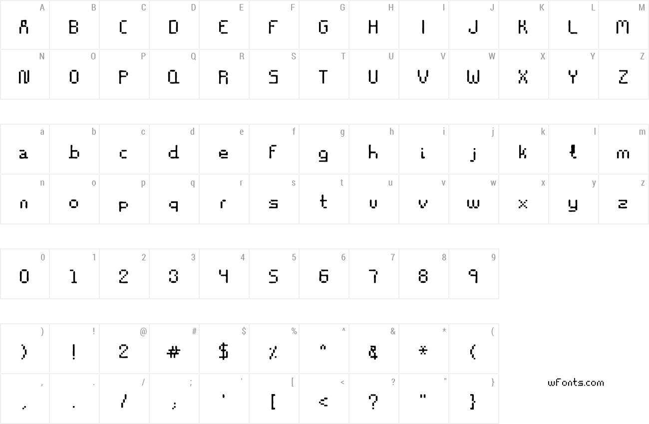 Stencil 8bit Font