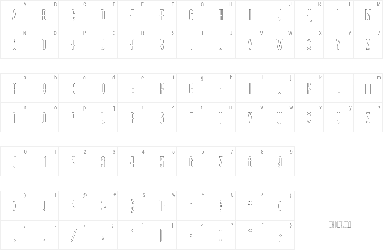 Gotica Moderna Bold Outline KK Font