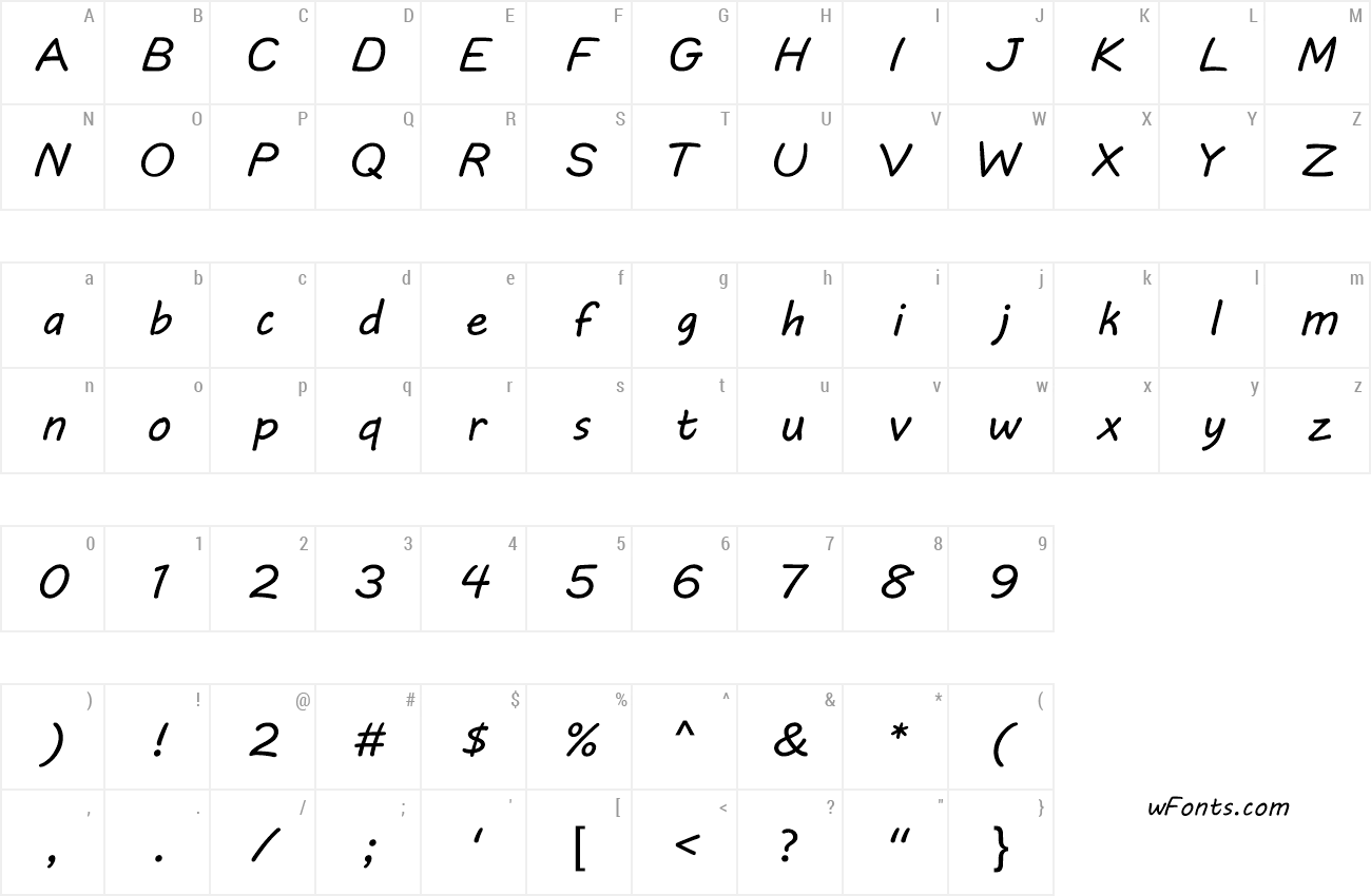 DLE Comic Lowercase Font