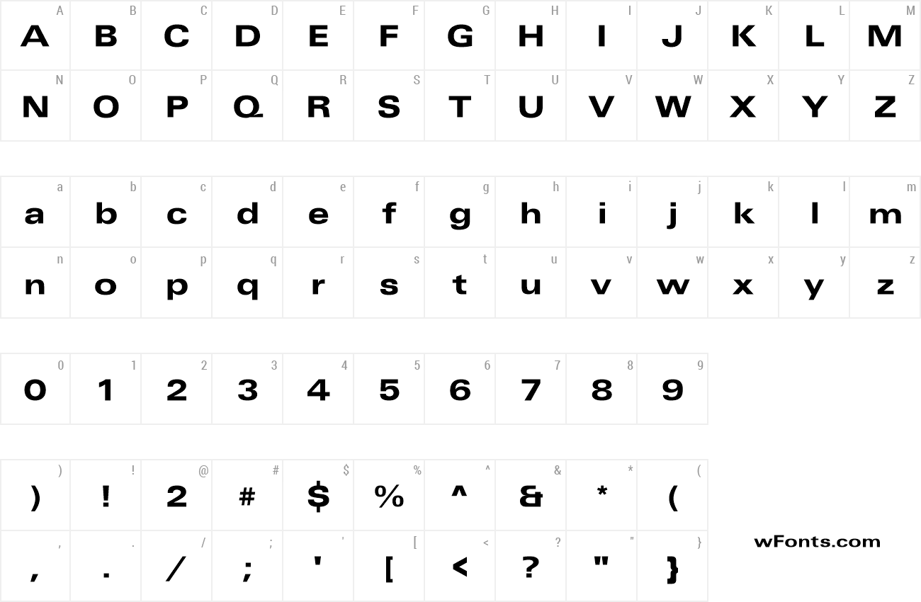 Unique Extended Font