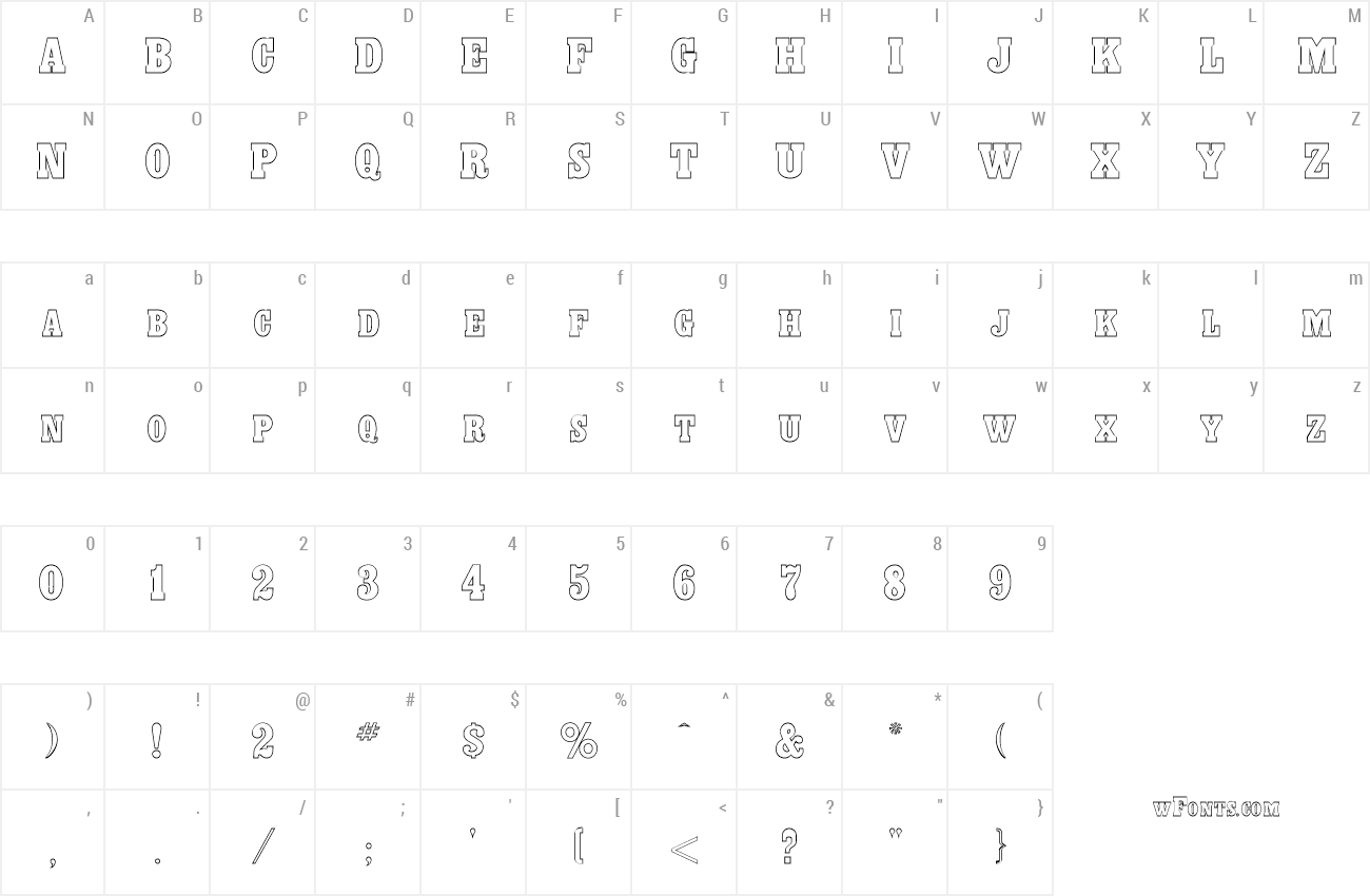 Headliner Outline Font