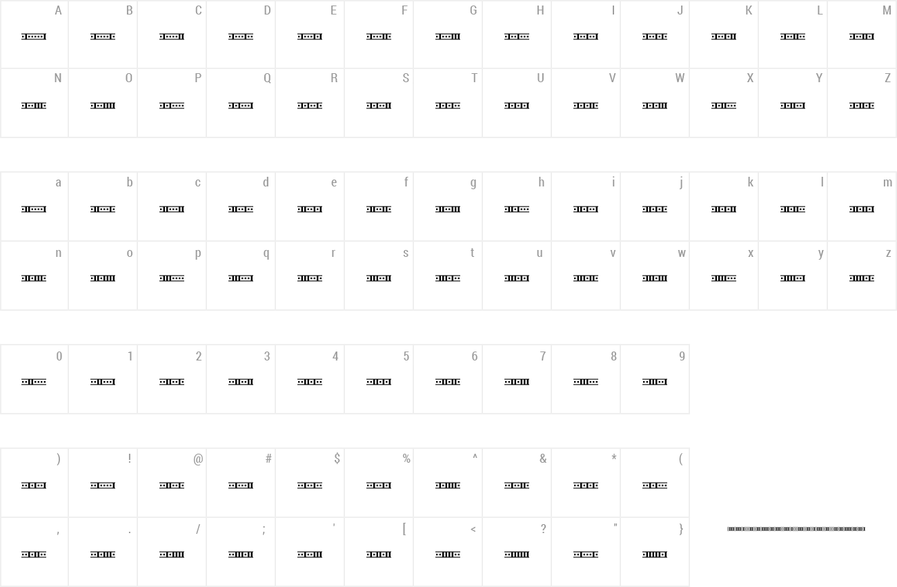 Binary Font