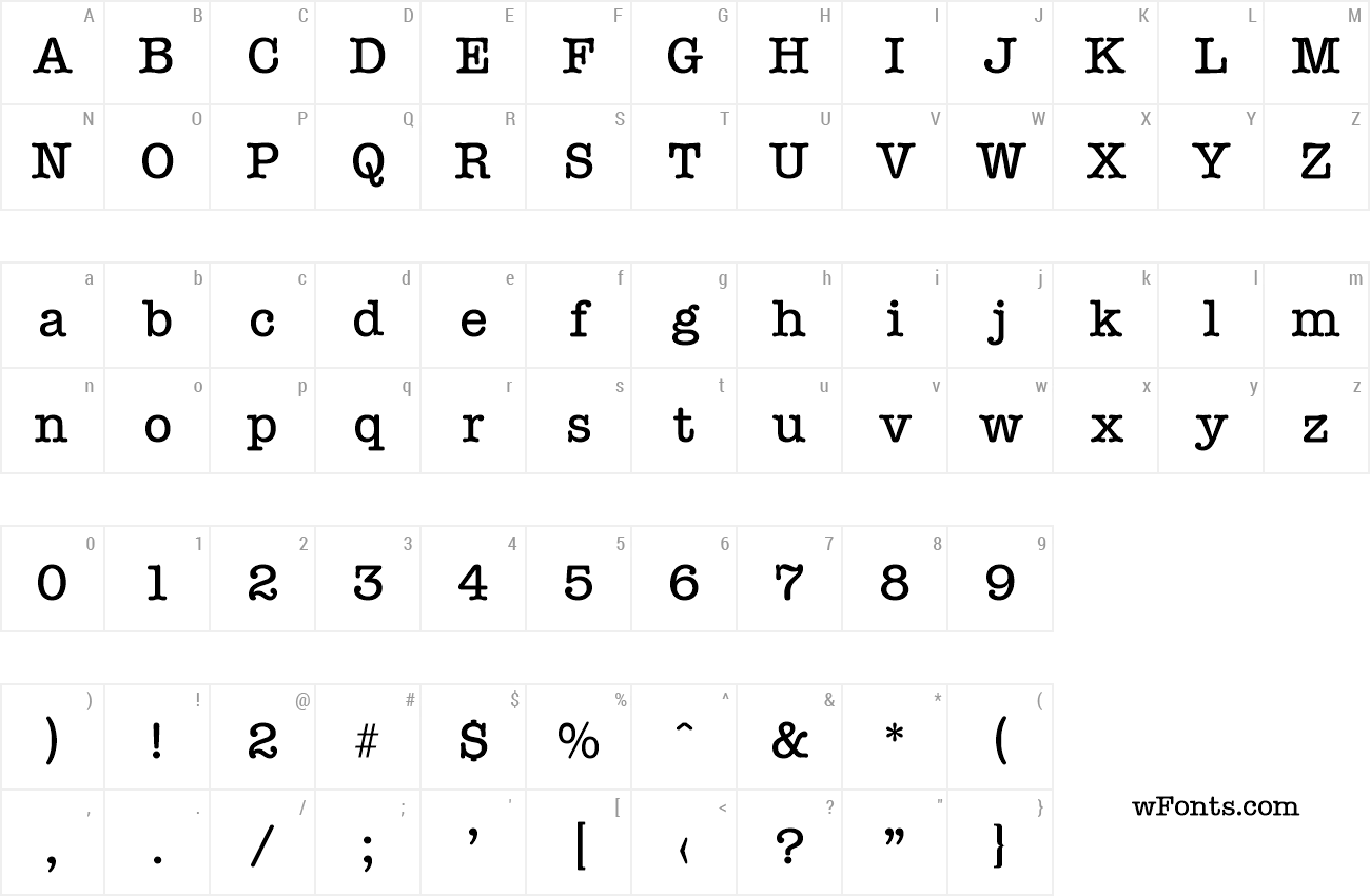 Typewriter-Serial-Medium Font