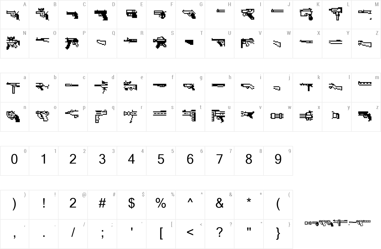 Firearm Encyclope Font