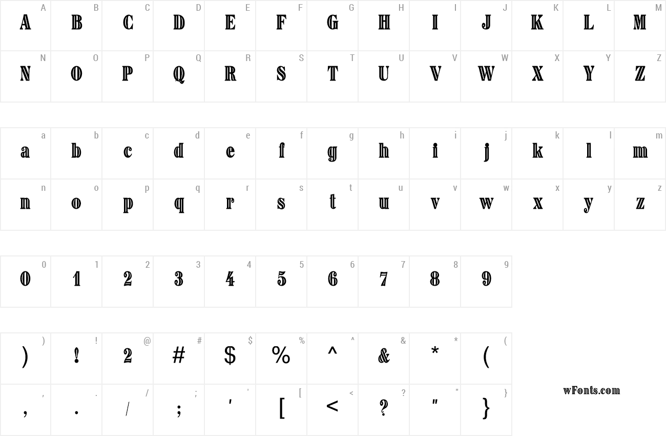 Sphinx Condensed Inline Font