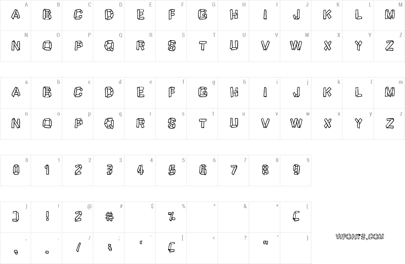 Redstone hollow Font
