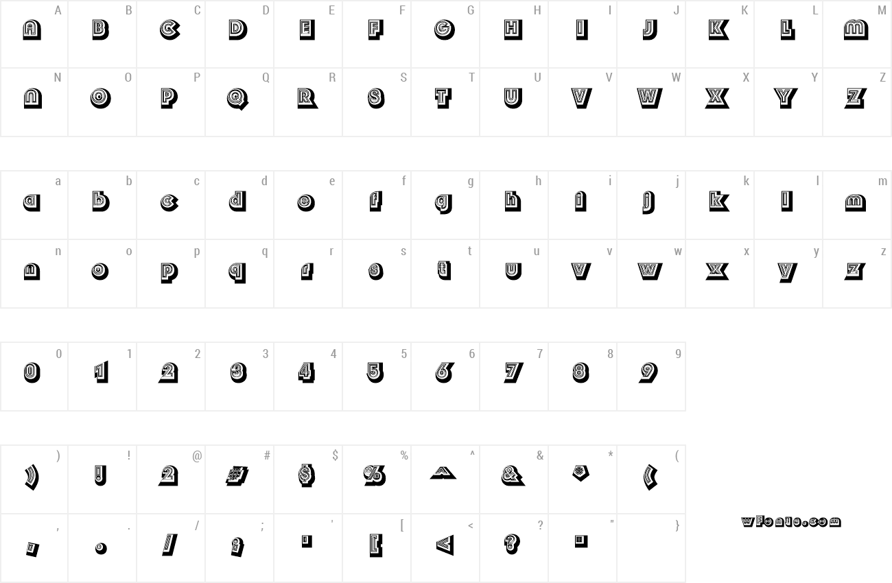 Drop Shadow Font