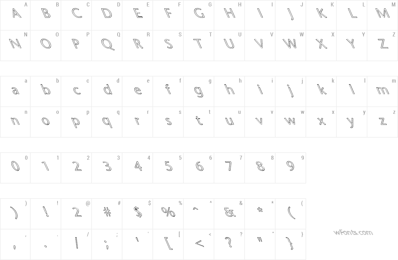 Sapir Sans Hollow Extreme Lefti Font