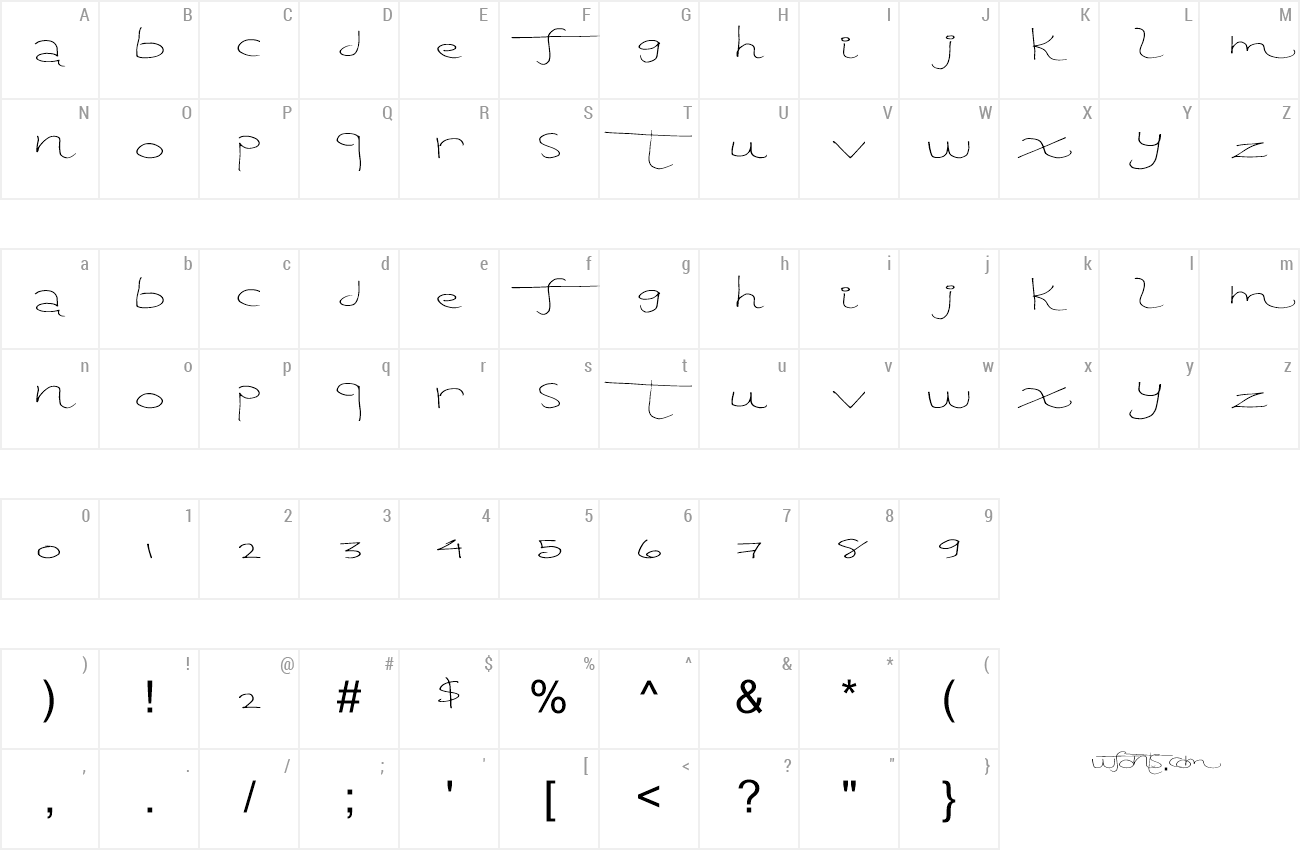 Tangent Print Font