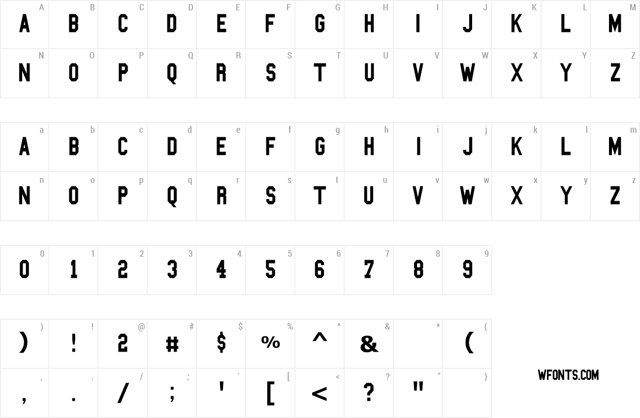 Blockbusted Font