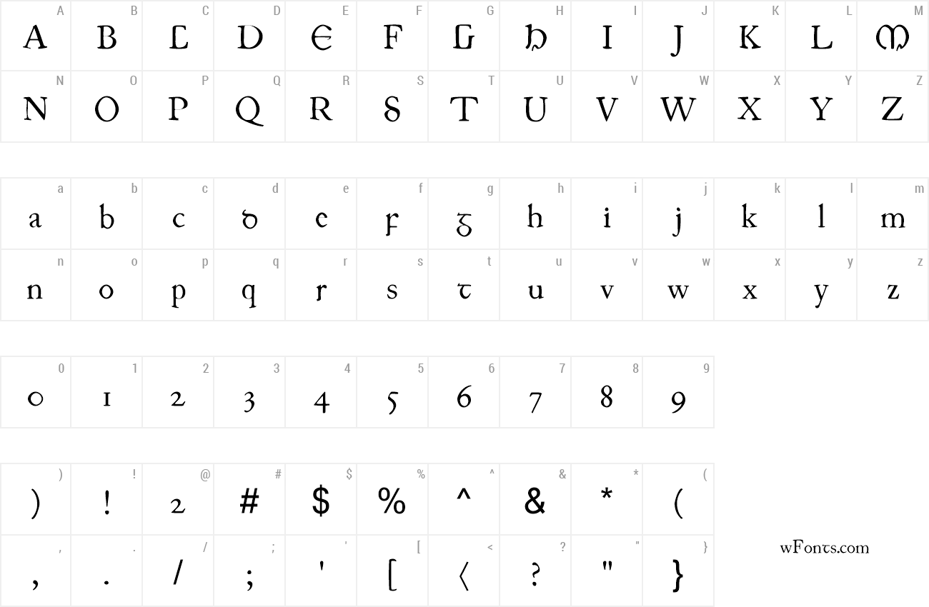 Junius Irish Font