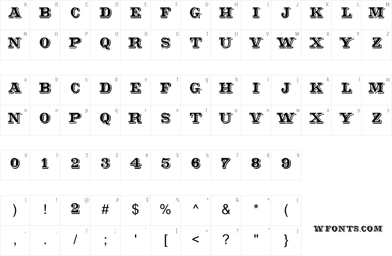 Shadowed Serif Font