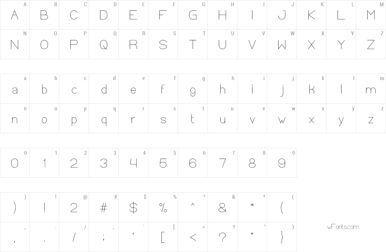 Optical Fiber Font