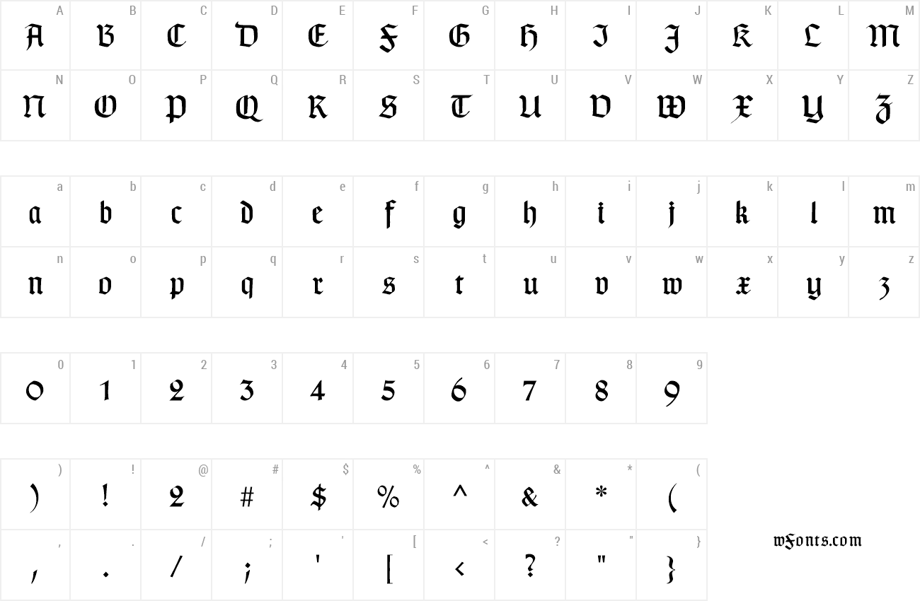 Typographer Gotisch A Font