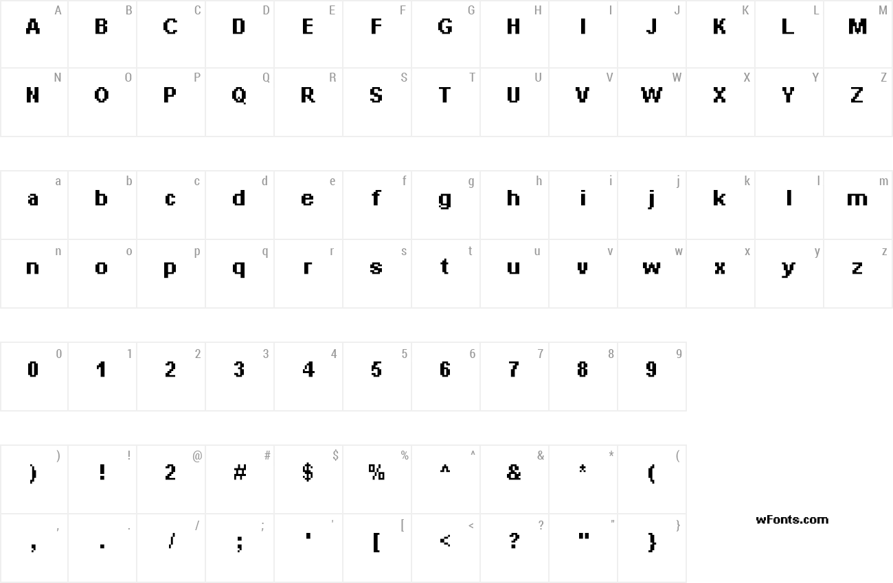 Pixelated Arial Bold 11 Font