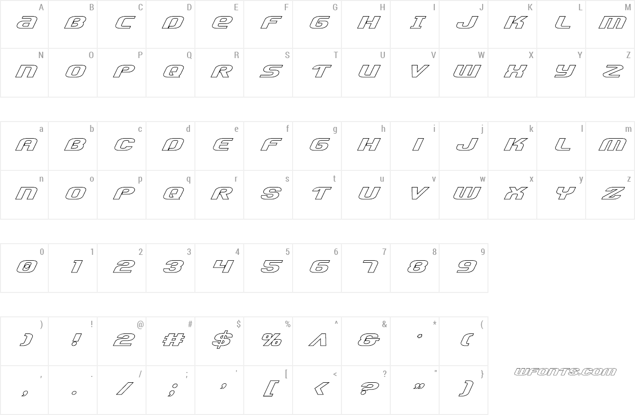 Team America Outline Font