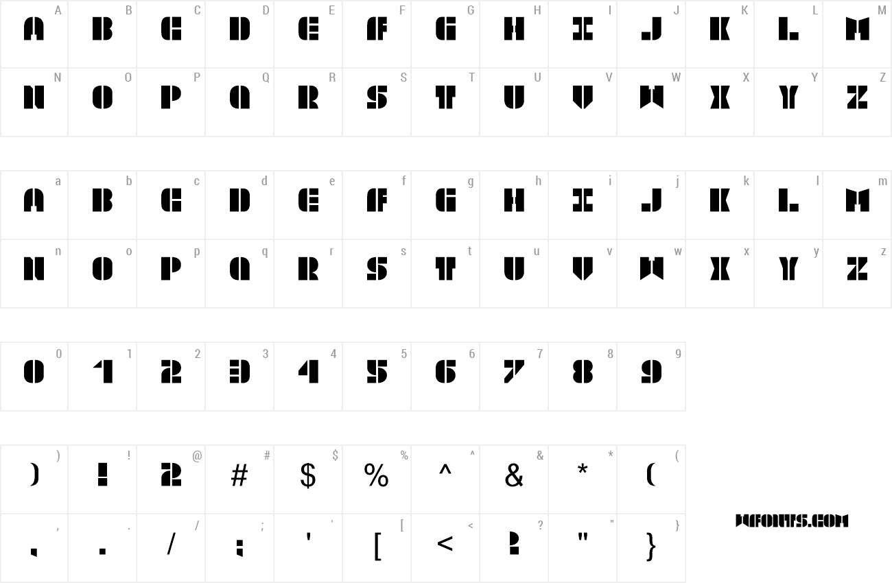 TextBox Stencil Font