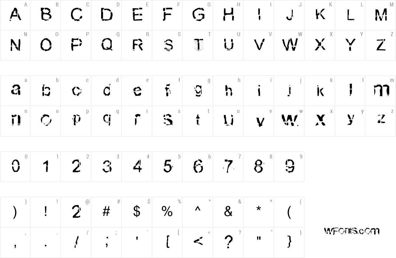 Broken Font