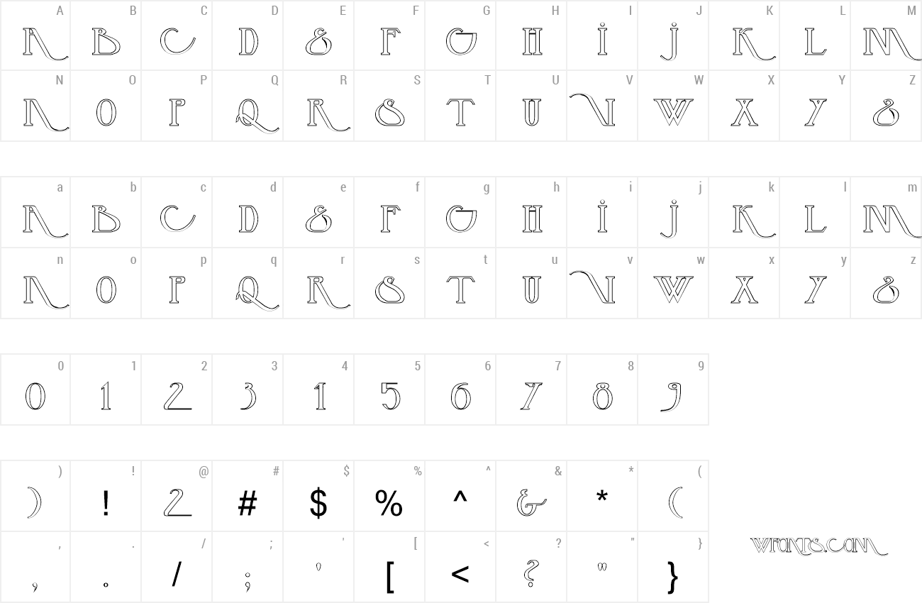 Backspace Outline Font