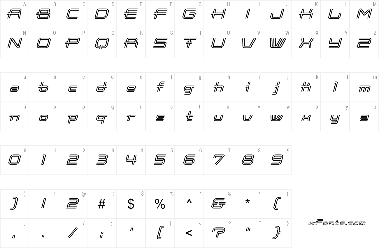 Coot_stripe Font