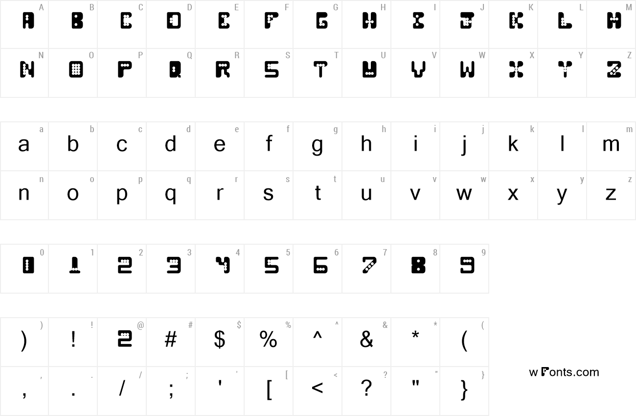 Spacy with circles Font