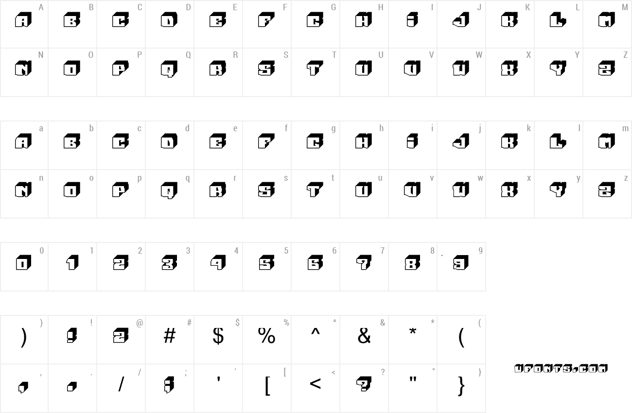 Fat Block Font